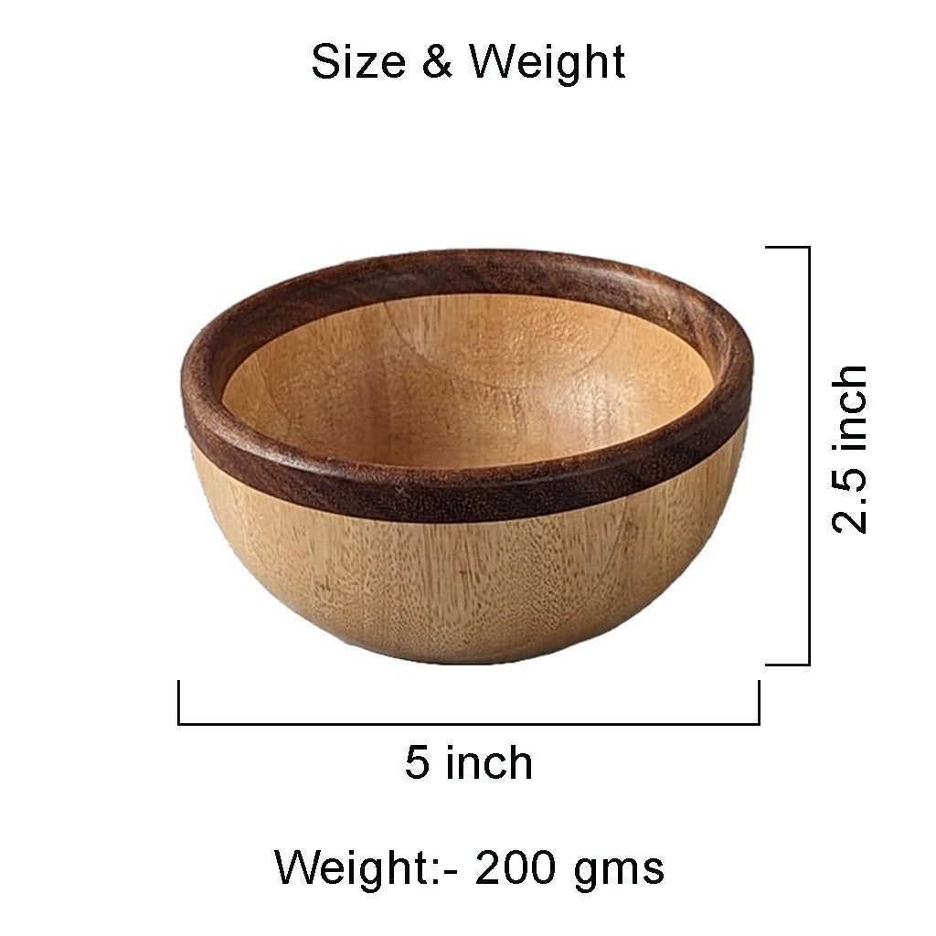 Wood Bowls Set Of 2 | Handmade Wooden bowls - woodgeekstore