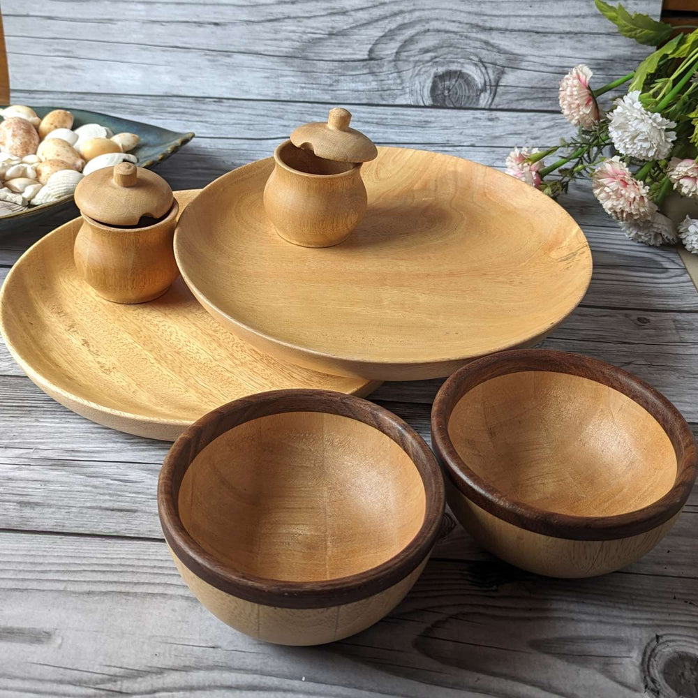 Wooden Dinner Plate & Side Plate | Handmade Wooden Plates | Dinnerware ...