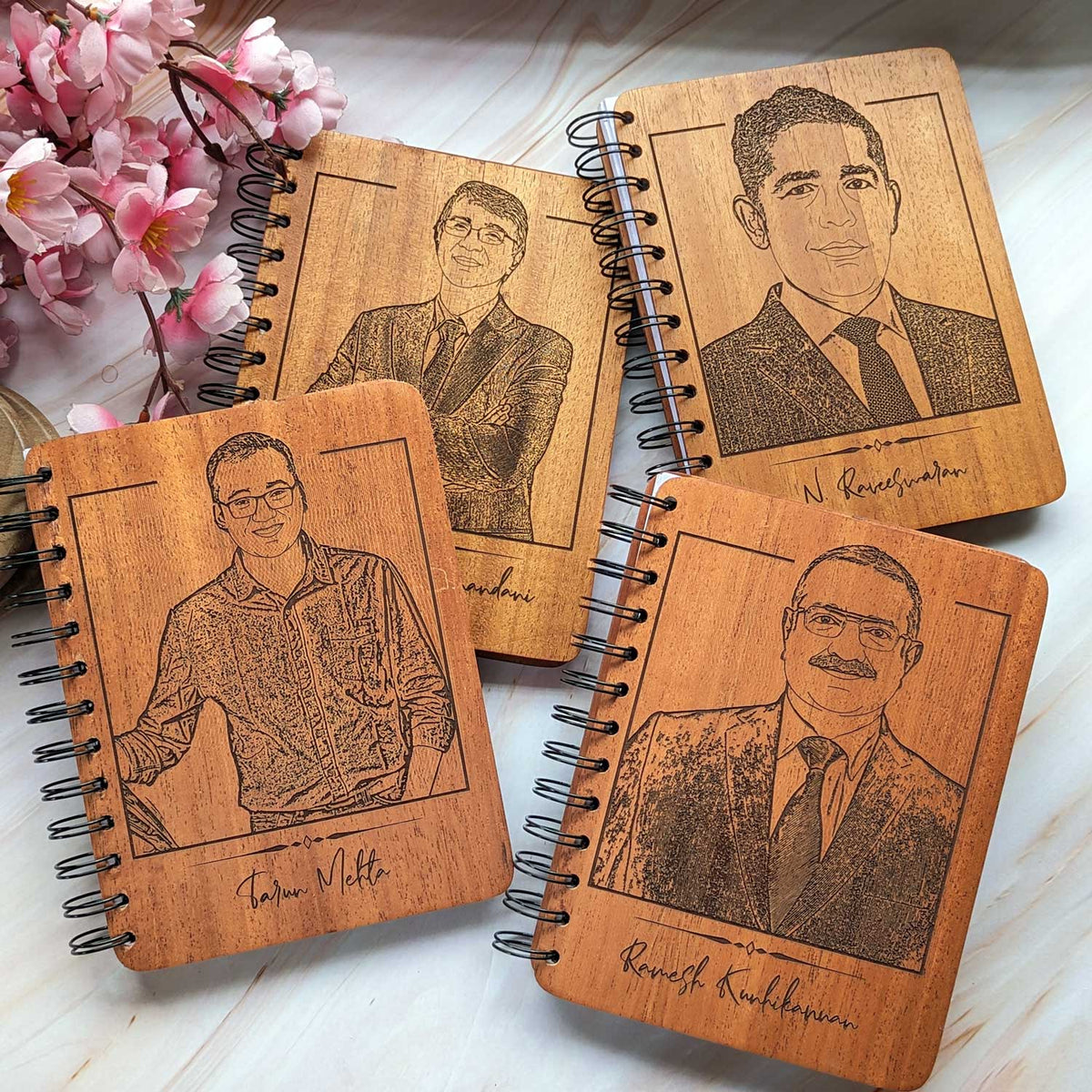 Engraved Wooden Diary for Boss & Office Colleagues | Corporate Gifts ...