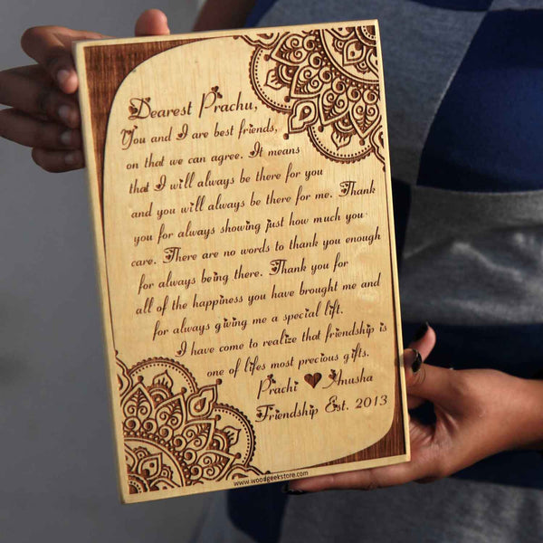 World's Craziest Friend Engraved Wood Frame | Personalized Gift ...