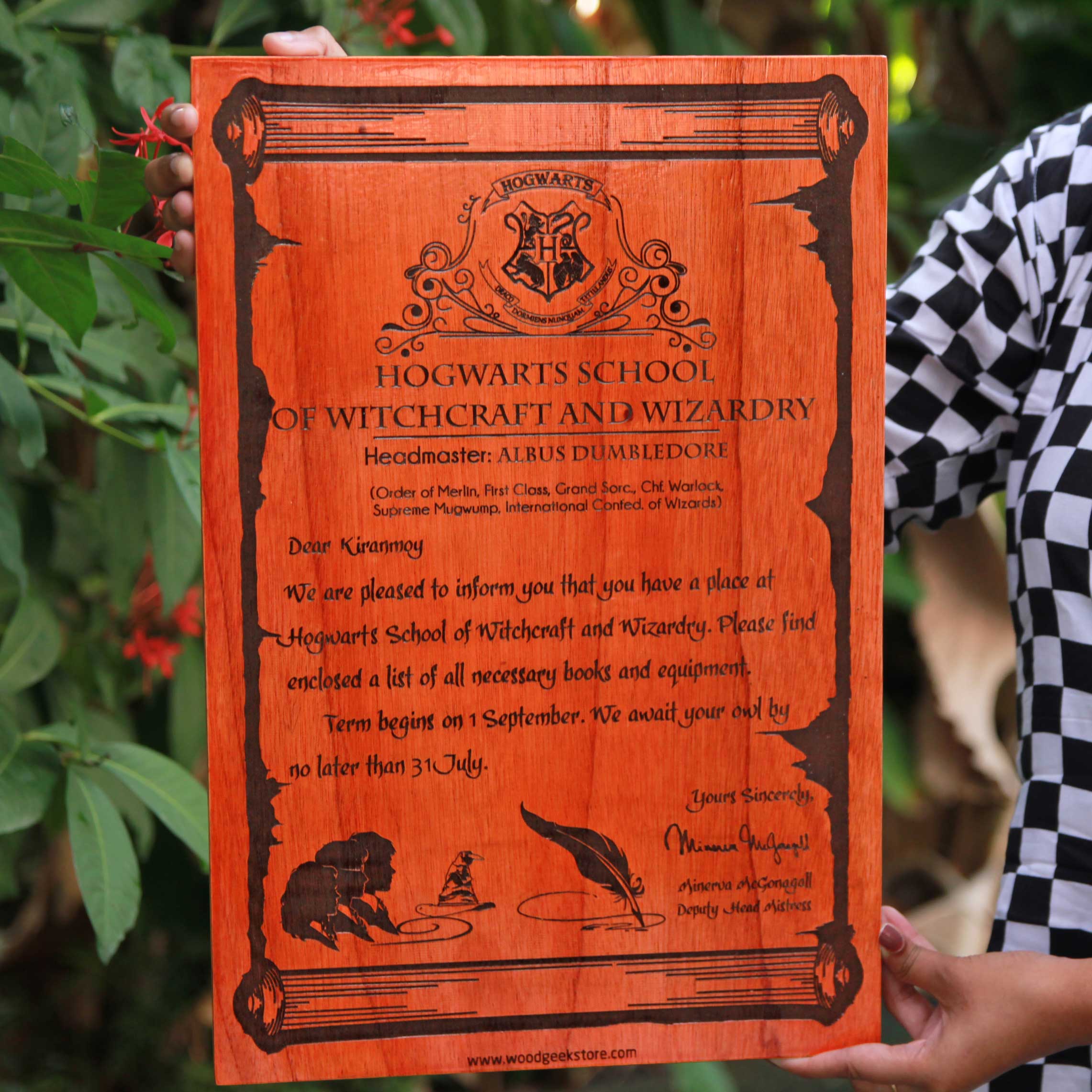 Harry Potter Acceptance Letter Scene Personalised Hogwarts Acceptance