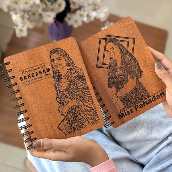Personalized Wooden Birthday Diary | Engraved Gift for a Special Celeb ...