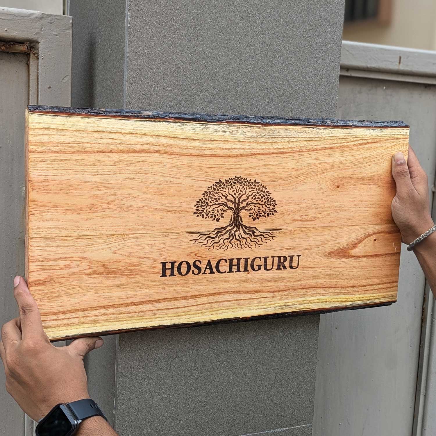 Rustic Rectangular Natural Live Edge Wood Sign For Home | Engraved ...