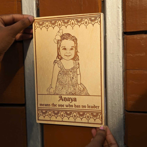 Rectangular Wooden Poster For Kids | Wood Photographs - woodgeekstore