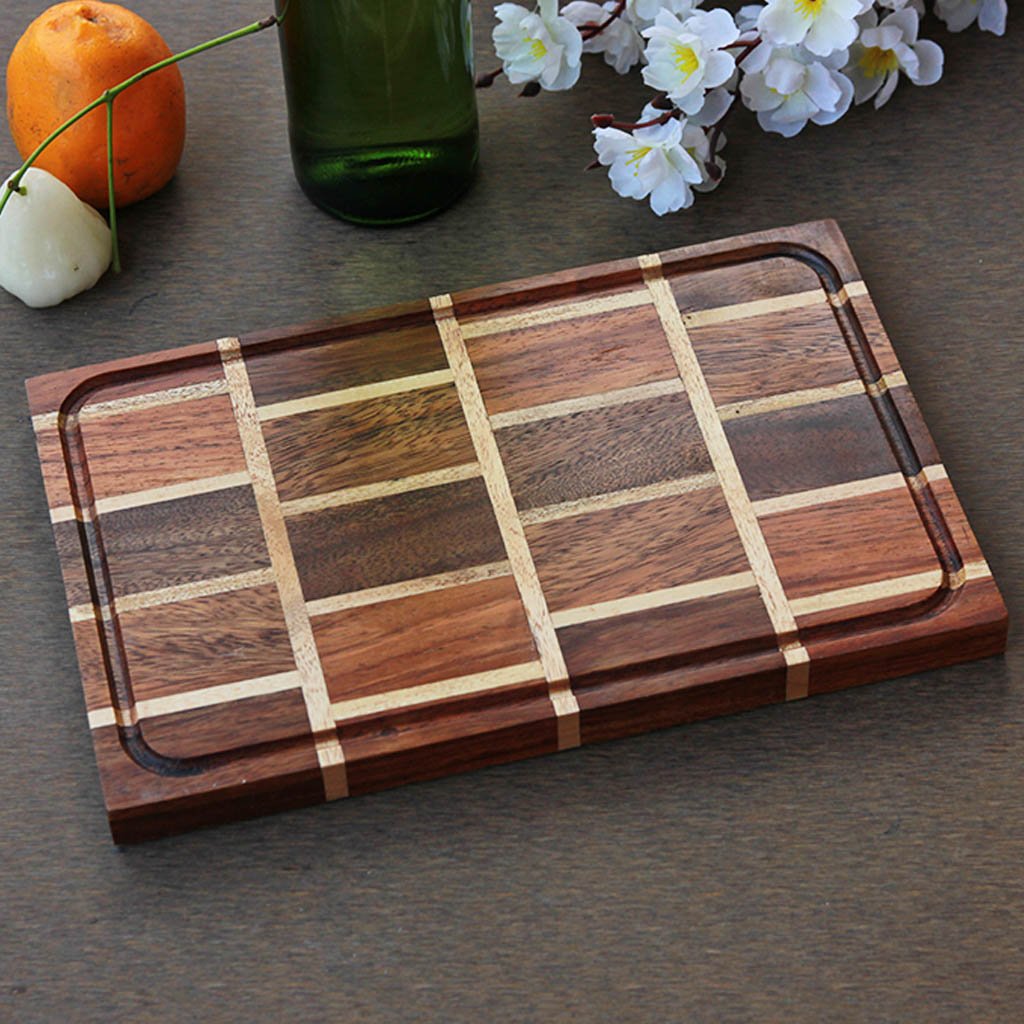 Brick Pattern Wooden Chopping Board | Wood Cutting Boards - woodgeekstore