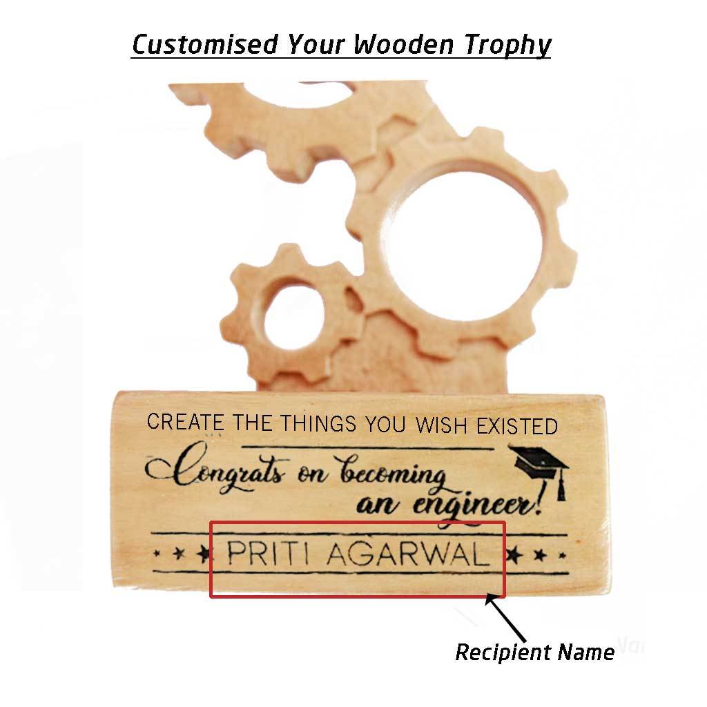 Congrats On Becoming An Engineer Wood Award & Trophy| Graduation Gifts ...