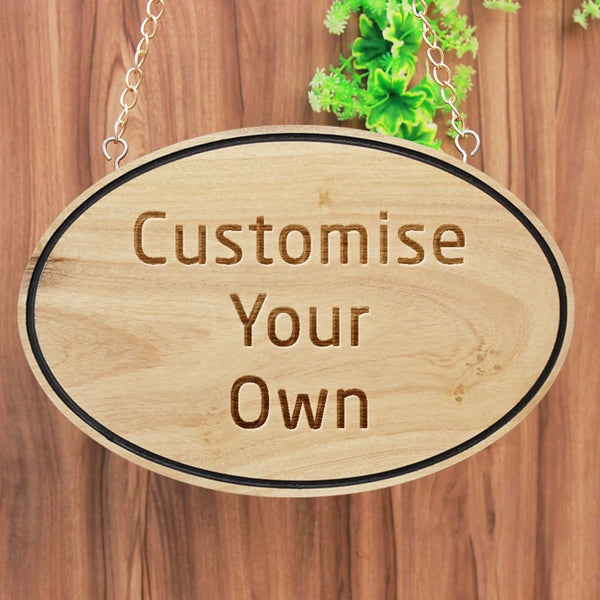 Customize Your Own Oval Hanging Sign| Custom Wood Sign| Personalized ...