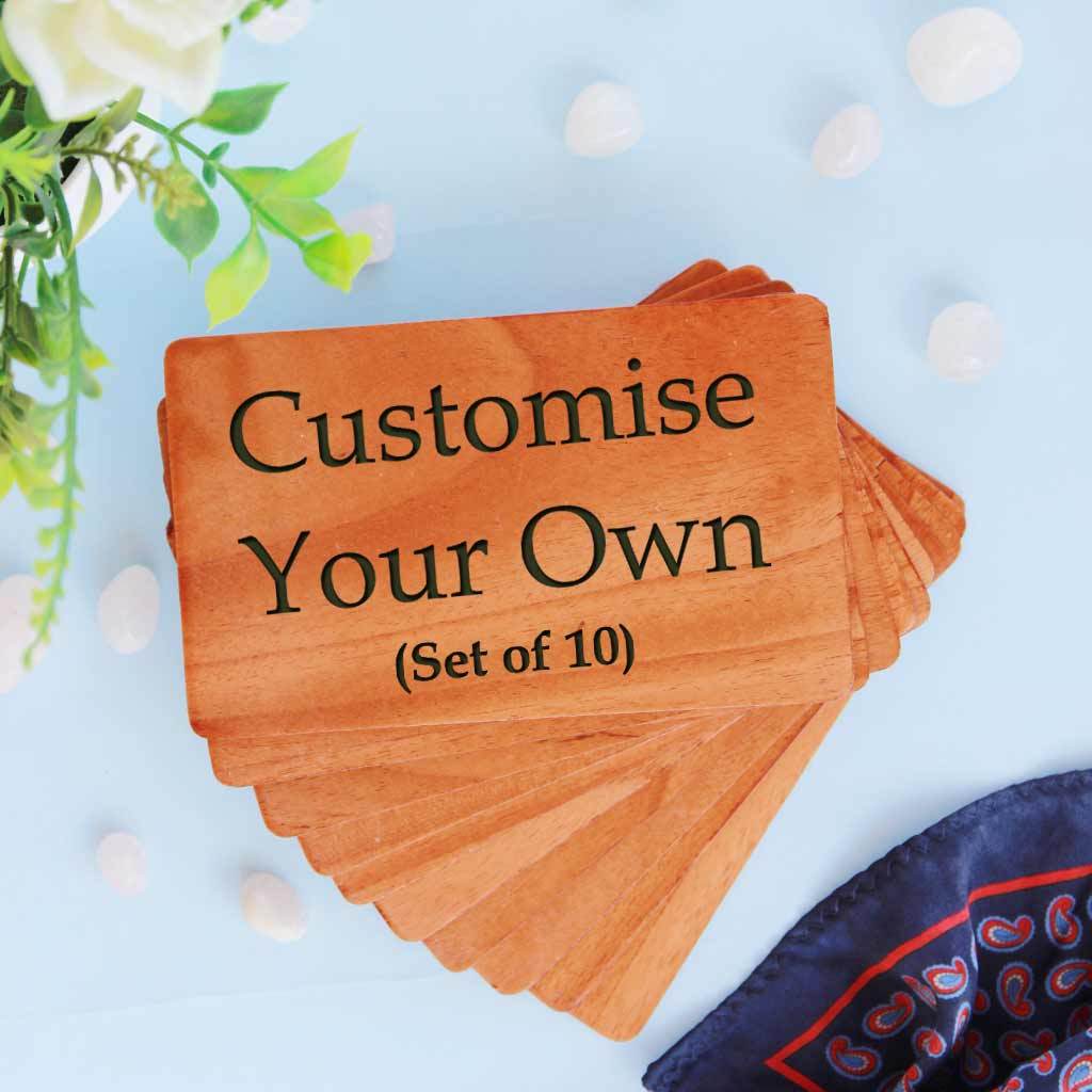 Custom Greeting Cards | Personalised Cards | Custom Wooden Cards Set ...