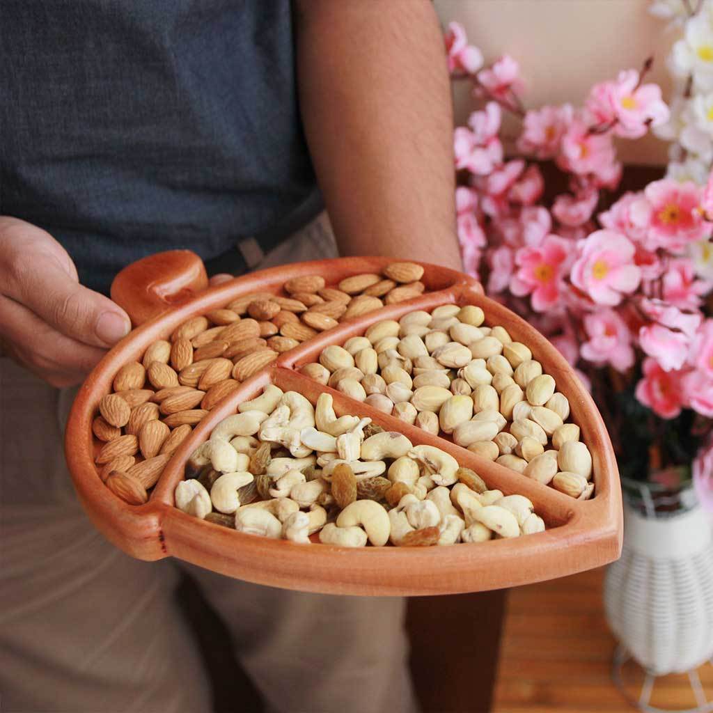 Nuts And Dry Fruits Tray | Wooden Tray | Wooden Serving Tray ...