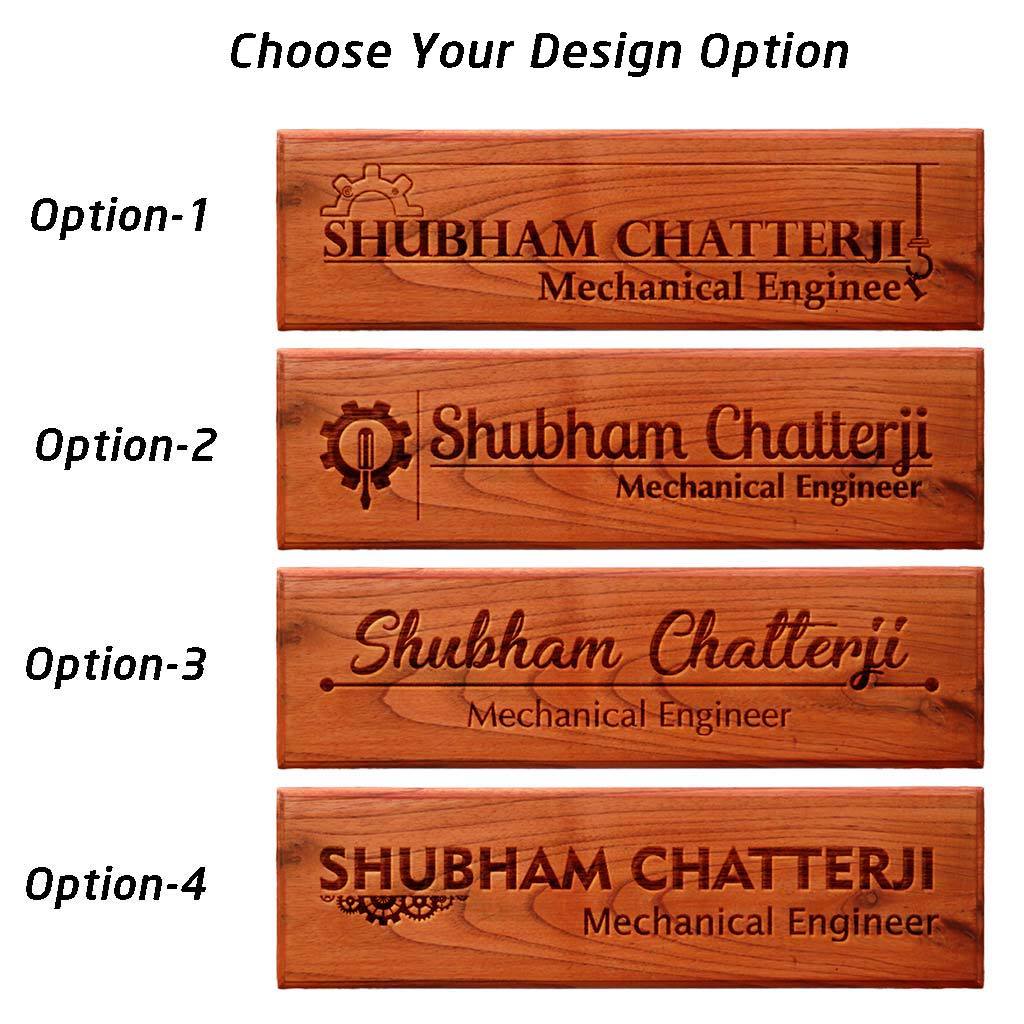 Personalized Wooden Name Plates for Engineers | Gifts For Engineers ...