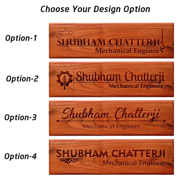 Personalized Wooden Name Plates for Engineers | Gifts For Engineers ...