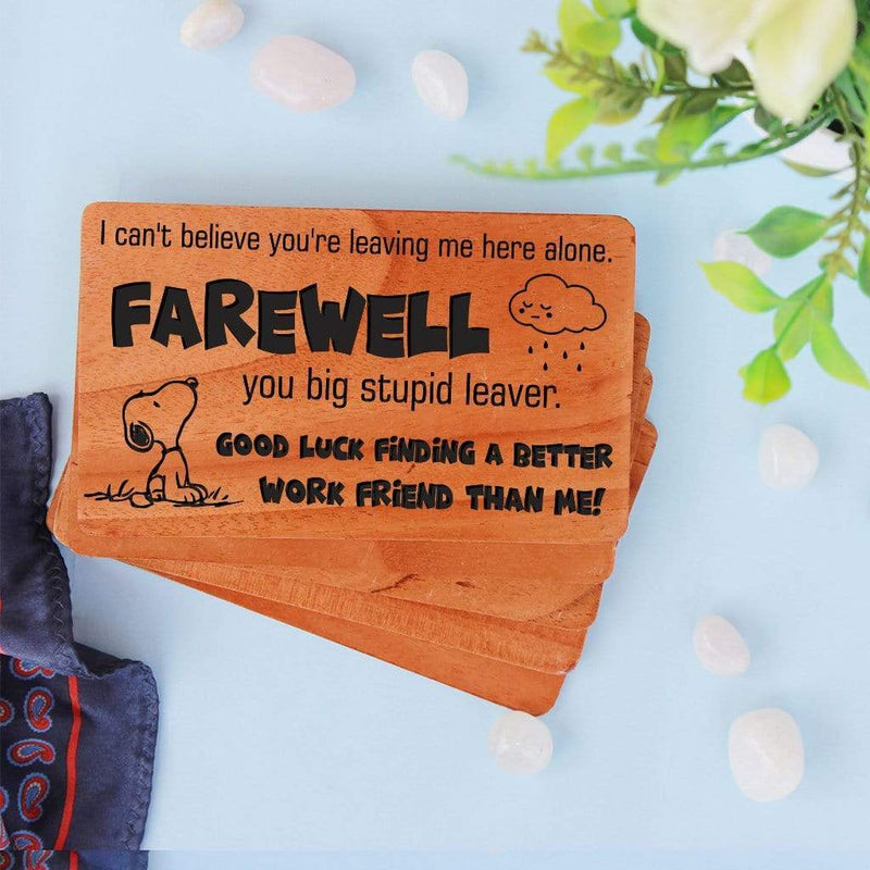 Farewell Card | Farewell Greeting Card | Personalised Wooden Cards ...