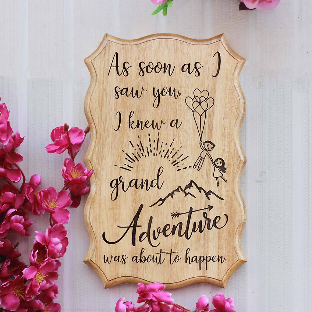 A Grand Adventure Wooden Sign With Saying | Wall Decor | Love Sign ...