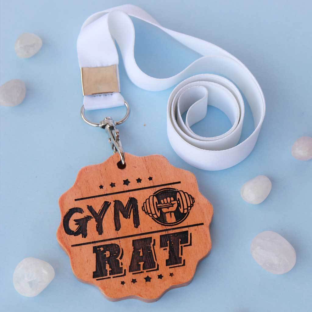 Gym Rat Engraved Medal - Funny Medals & Awards - Custom Medals Online ...