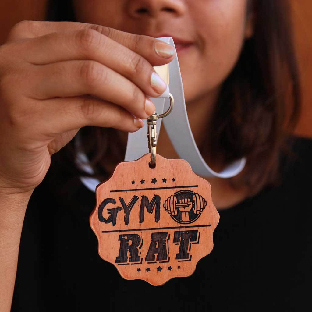 Gym Rat Engraved Medal - Funny Medals & Awards - Custom Medals Online ...