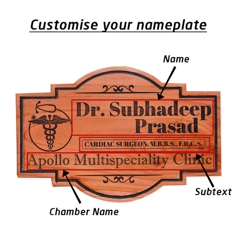 Doctor Name Plate | Hanging Wooden Signs | Gifts For Doctors ...