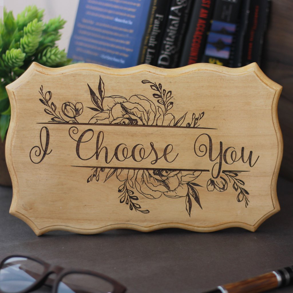 I Choose You Wood Carved Sign for Lovers| Wedding Sign with Love ...
