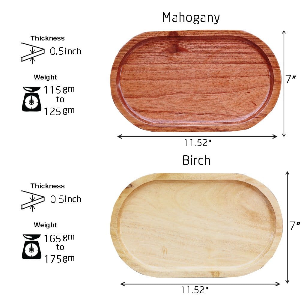 Oval Tray |Wooden Oval Tray for Office| Decorative Tray - woodgeekstore
