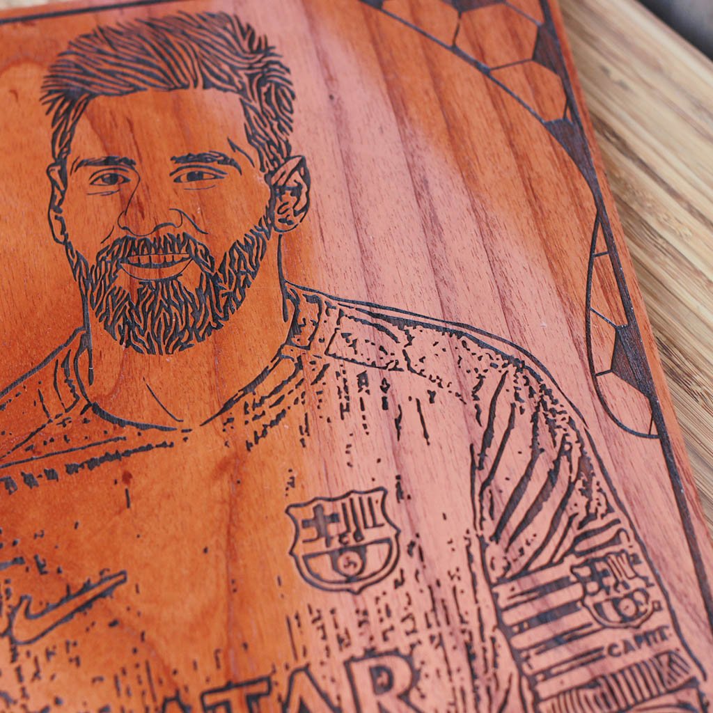 Lionel Messi Carved Wooden Poster | Gifts for Messi Fans & Football ...