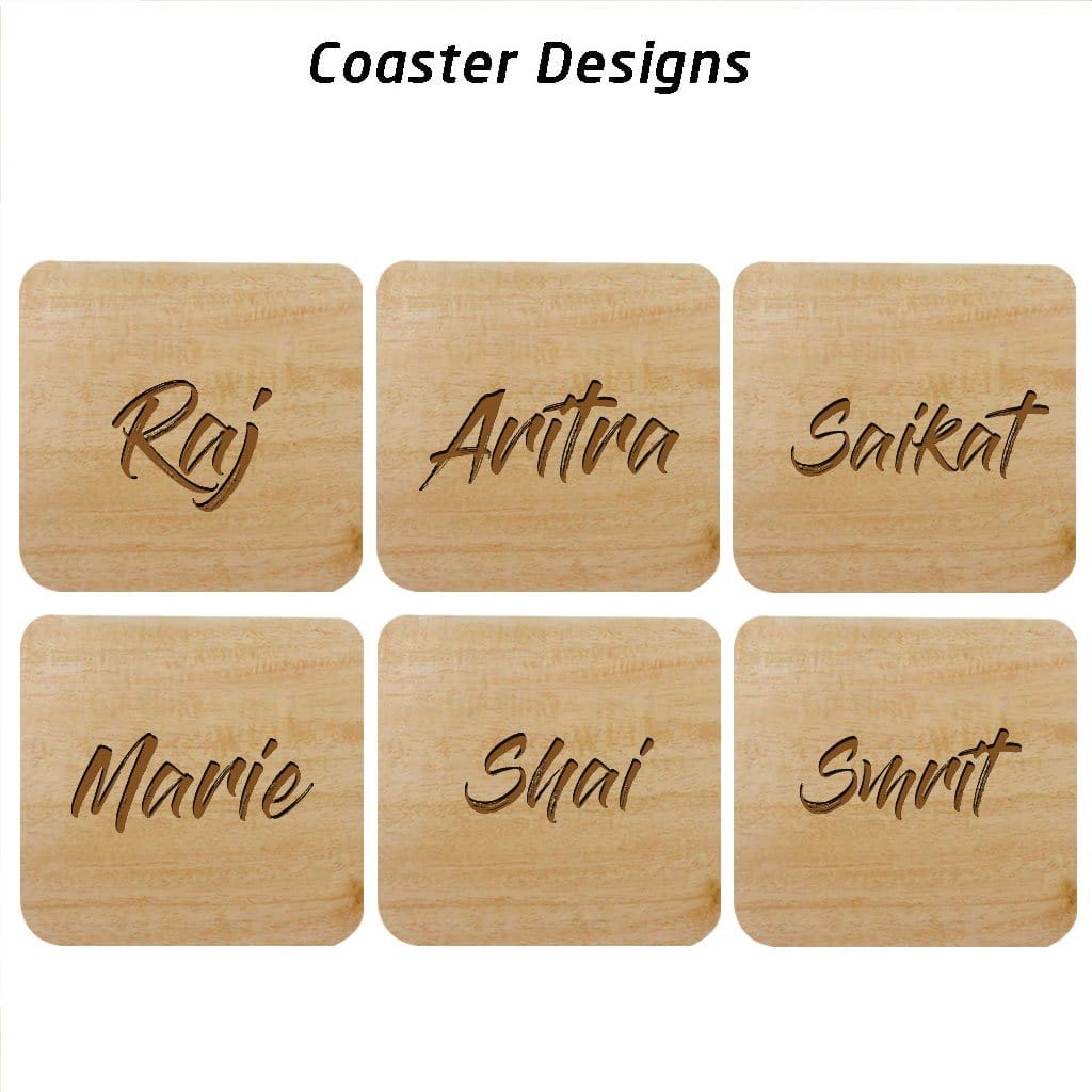 Personalised Name Coasters| Wooden Coasters With Names On| Decor Gifts ...