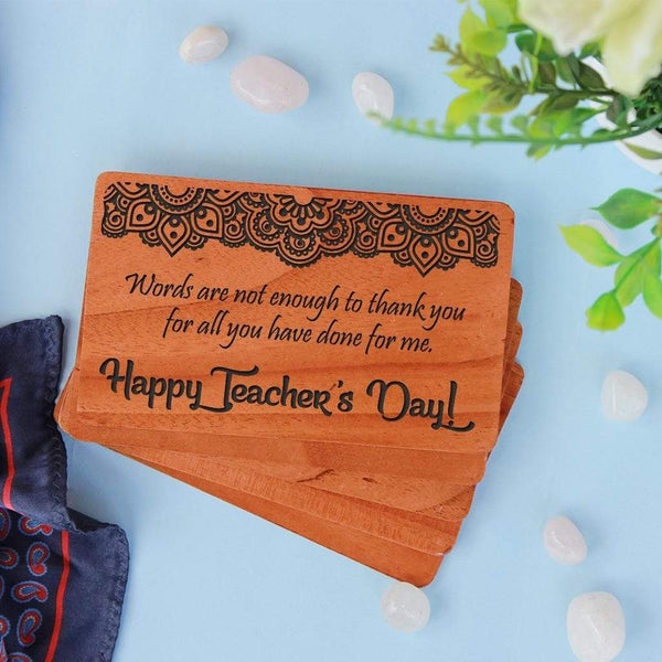 Teachers Day Greeting Cards| Personalized Wooden Cards| Teacher Gifts ...