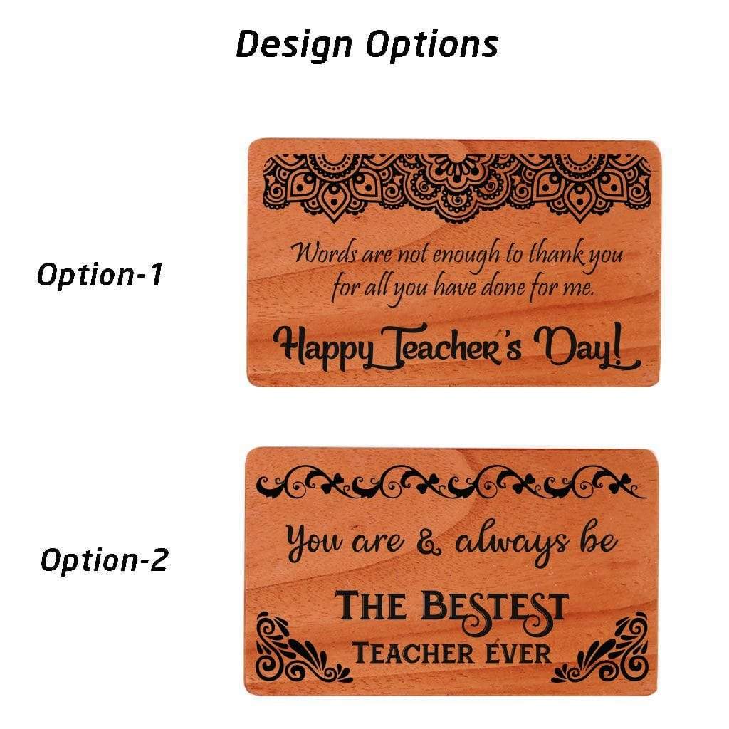 Teachers Day Greeting Cards| Personalized Wooden Cards| Teacher Gifts ...