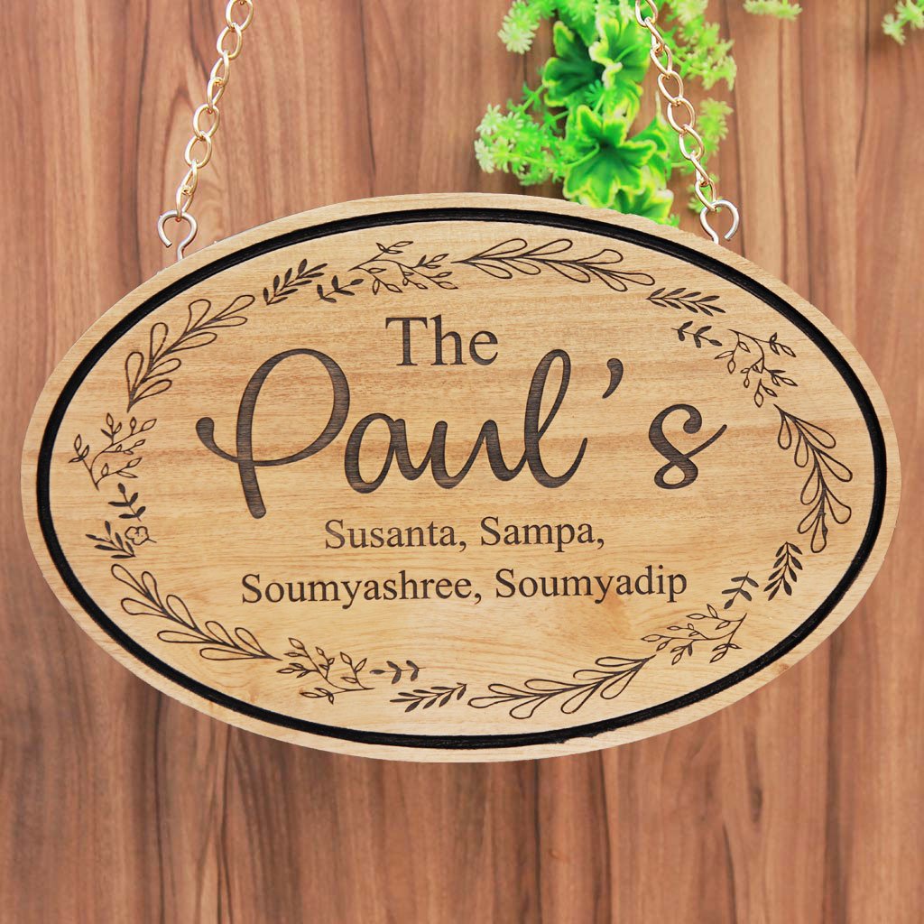Personalized Family Signs For Home| Wooden Hanging Sign| Family Name ...