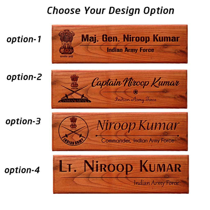 Wooden Name Plates | Gifts For Army Officers | Unique Military Gifts ...