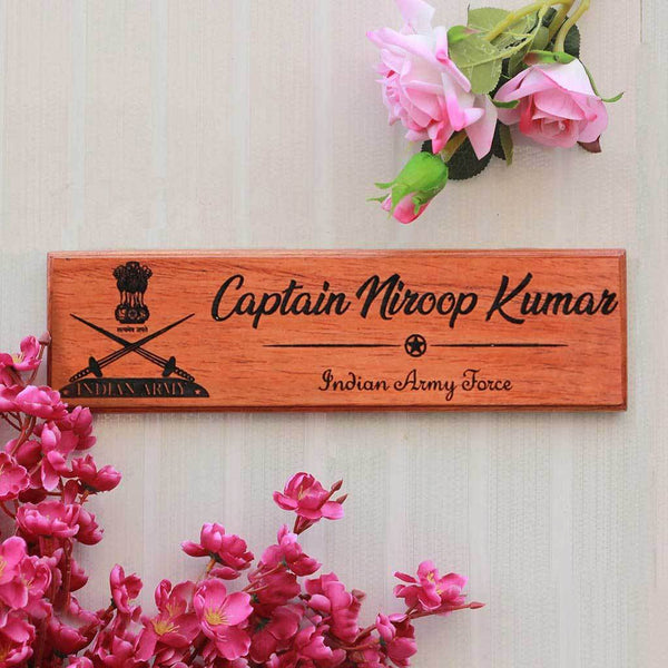 Wooden Name Plates | Gifts For Army Officers | Unique Military Gifts ...