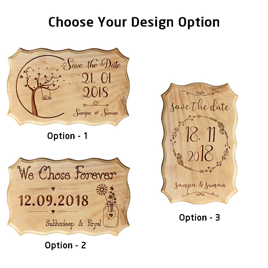 Wooden Save The Dates Plaques | Personalized Wooden Wedding Signs ...