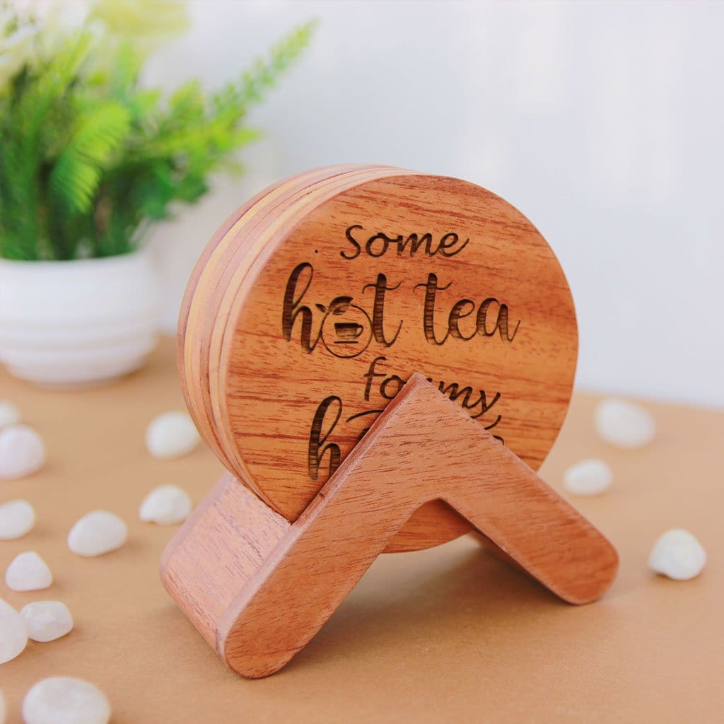 Tea Coaster | Tea Coaster Set | Wooden Coasters | Gifts For Tea Lovers ...
