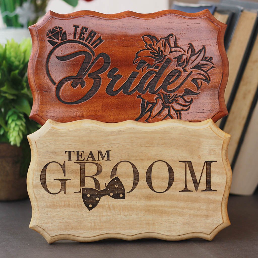 Bride/Groom Wooden Wedding Sign | Best Wedding Decor & Gifts ...