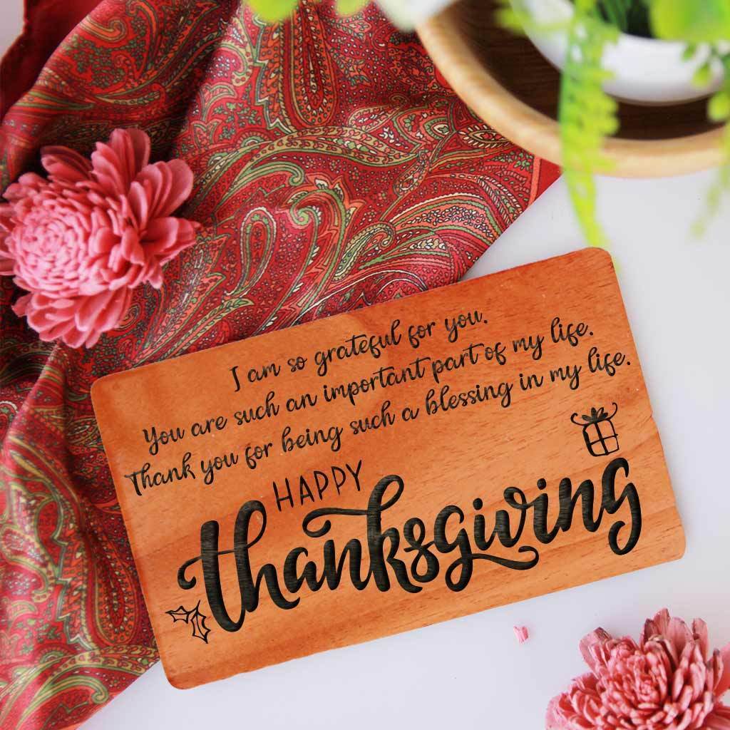 Thanksgiving Cards | Wooden Cards | Thanksgiving Cards For Business ...