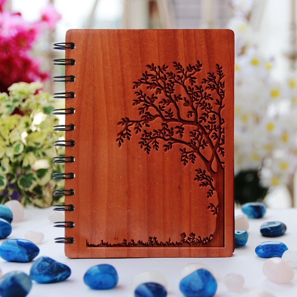 Tree of Life Wood Bound Notebook | wooden Notebook| Minimalist Journal ...