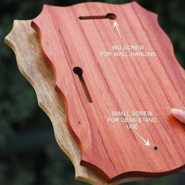 Auspicious Welcome Hindu Engraved Wood Sign For Home - woodgeekstore