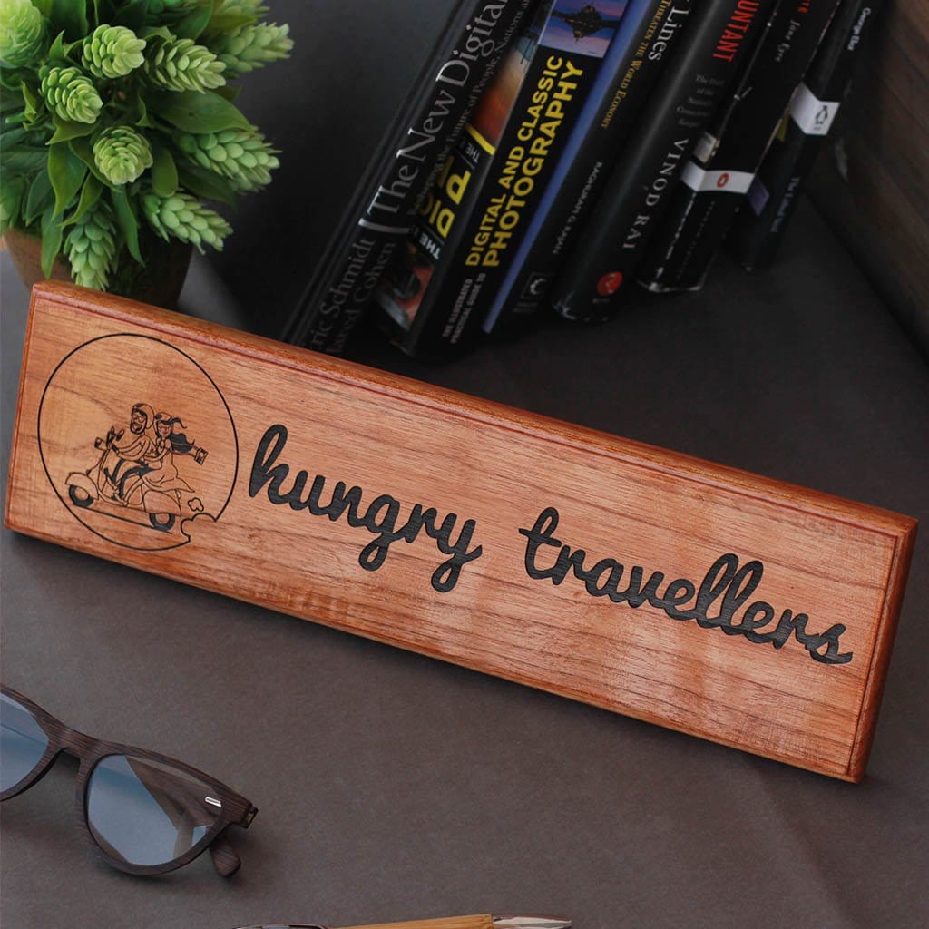 Logo Engraved Wooden Nameplate | Wooden Business Sign & Plaque ...