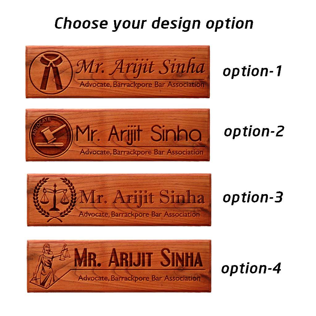 Personalized Wooden Nameplate for Lawyers | Desk & Door Name Signs ...