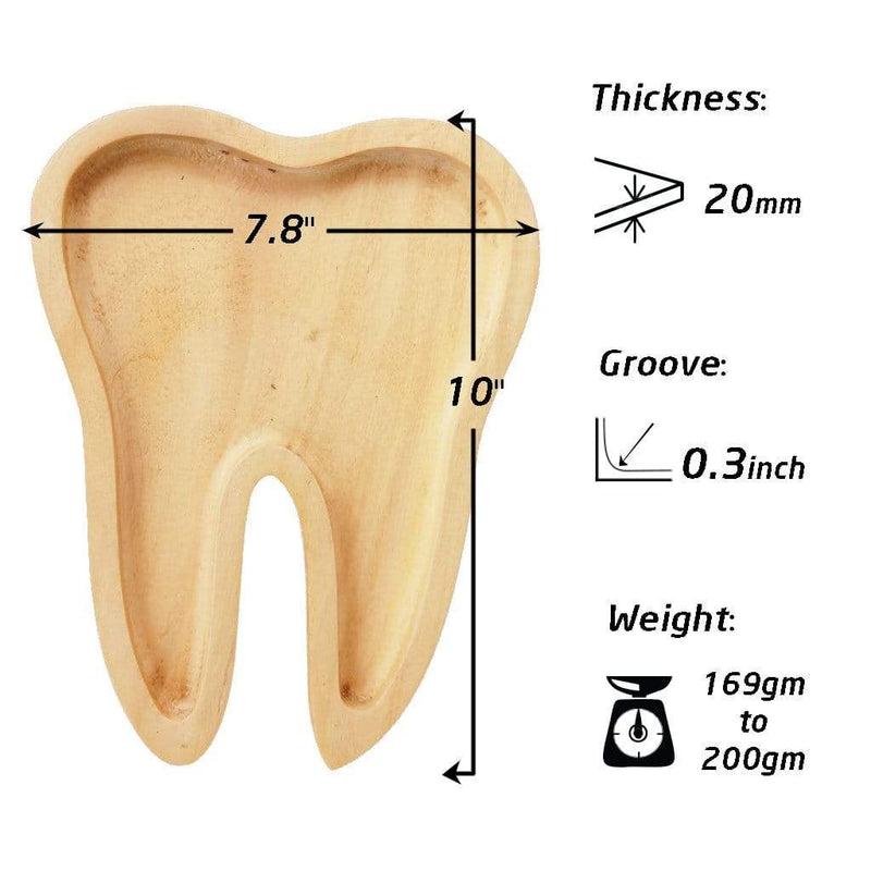 Tooth Shaped Wooden Tray | Decorative Trays | Gifts For Dentists ...