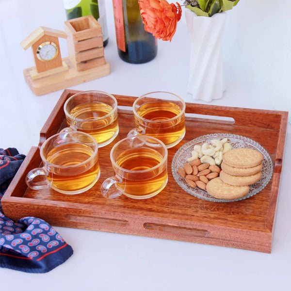 Rectangular Tray With Handles | Wooden Tray | Kitchen Accessories ...