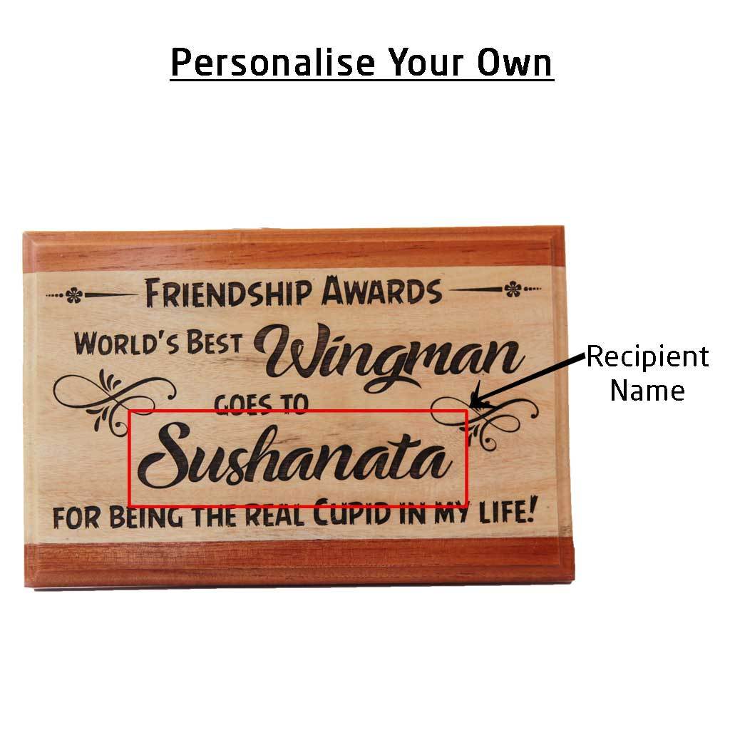 Famous Wingman Quotes World's Best Wingman Wooden Trophy Unique