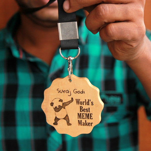 Best Meme Maker - Funny Wooden Medal For Friends - woodgeekstore