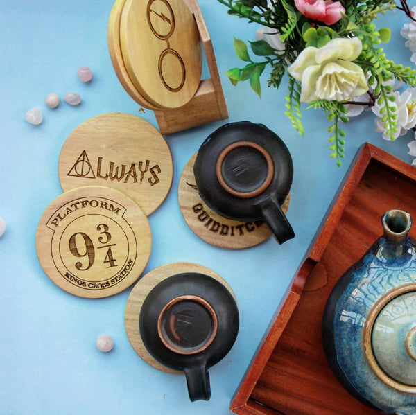 Harry Potter Coasters | Wooden Coasters | Harry Potter Merchandise ...