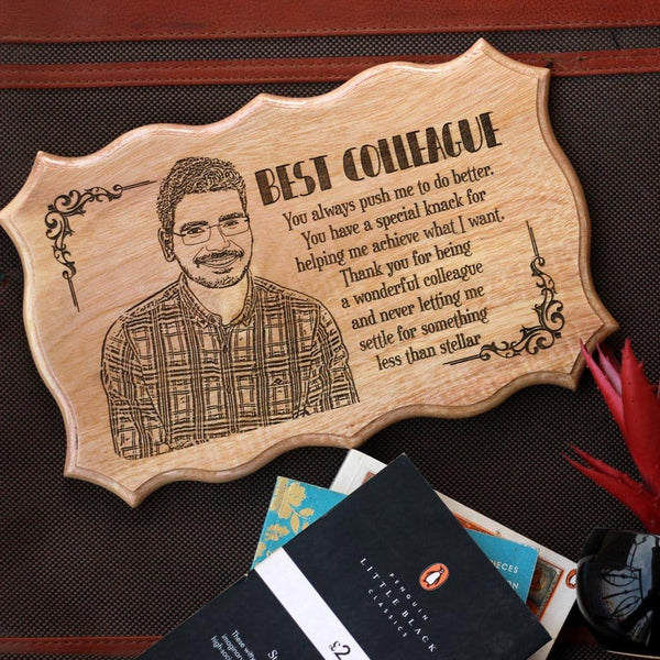 Best Office Colleague-Personalized Wooden Certificate | Custom Awards ...