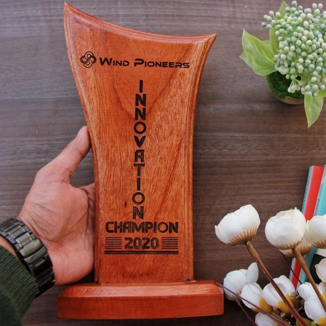 Wooden Award Standee for Office - Employee Recognition Awards ...