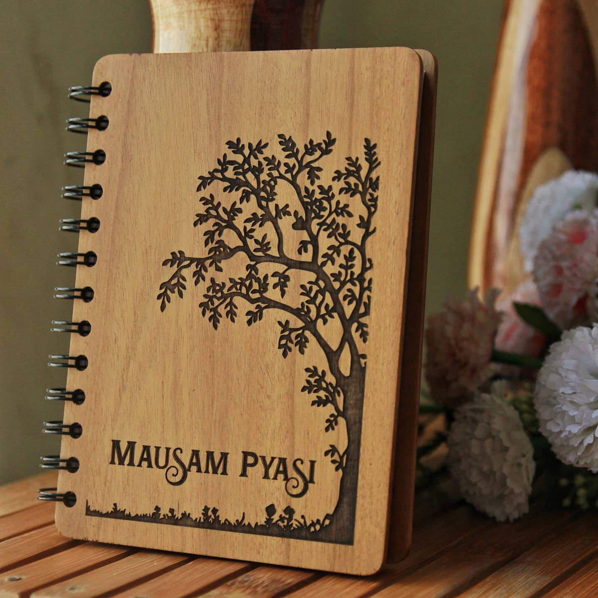 Tree of Life Wood Bound Notebook | wooden Notebook| Minimalist Journal ...