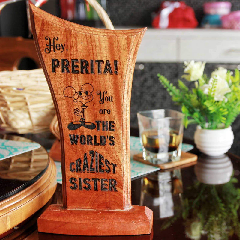 World's Craziest Sister Trophy - Funny Awards - Gifts for Sister ...