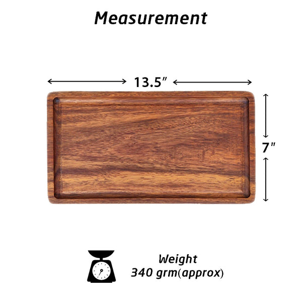 Rectangular Wooden Serving Tray | Minimalist Wood Decorative Tray ...