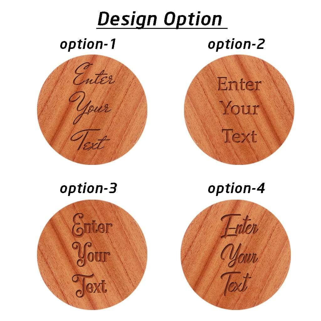 Custom Coasters | Personalised Coasters | Round Wooden Coaster Set ...